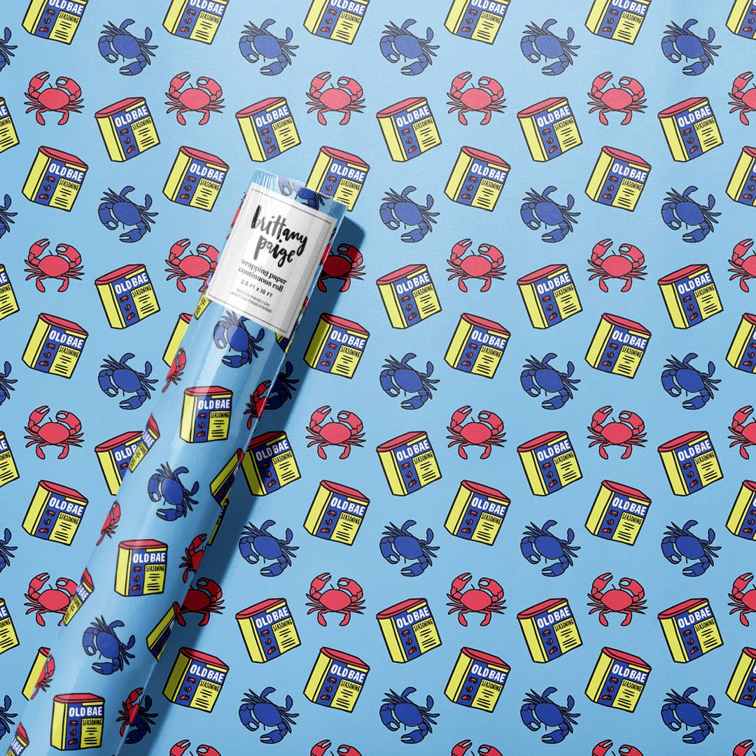 Nautical Crab Wrapping Paper — Beth's - A Christmas and Holiday Shop