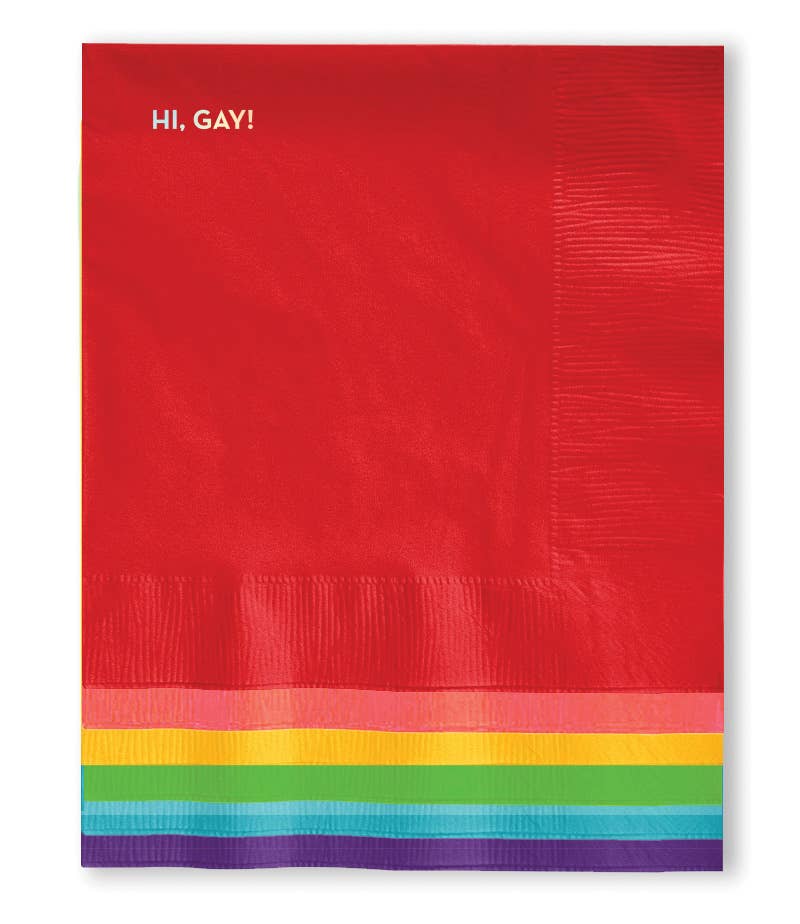 Hi, Gay! Pride Napkins — Beth's - A Christmas and Holiday Shop