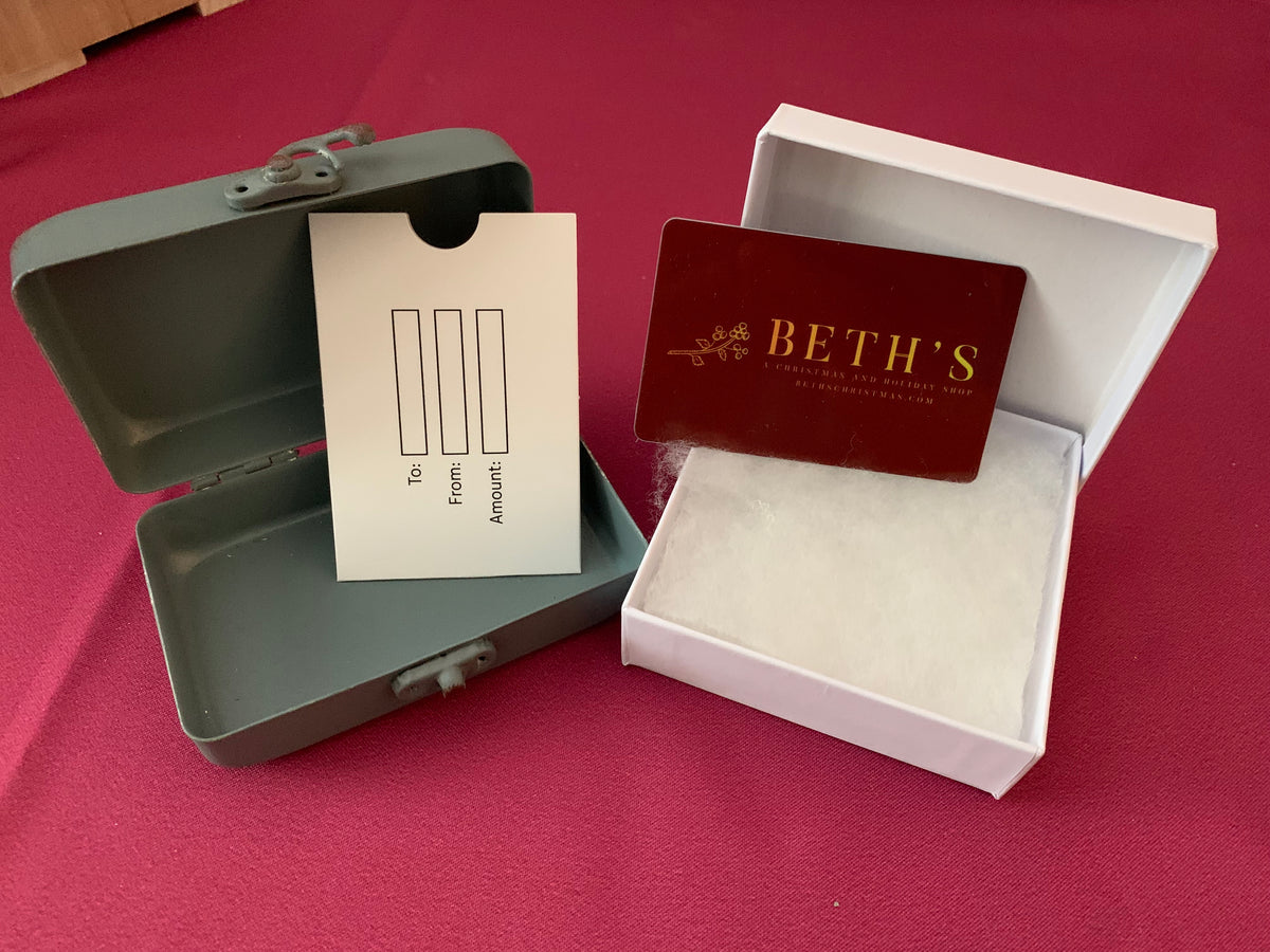 Beth's Christmas eGift Card — Beth's - A Christmas and Holiday Shop